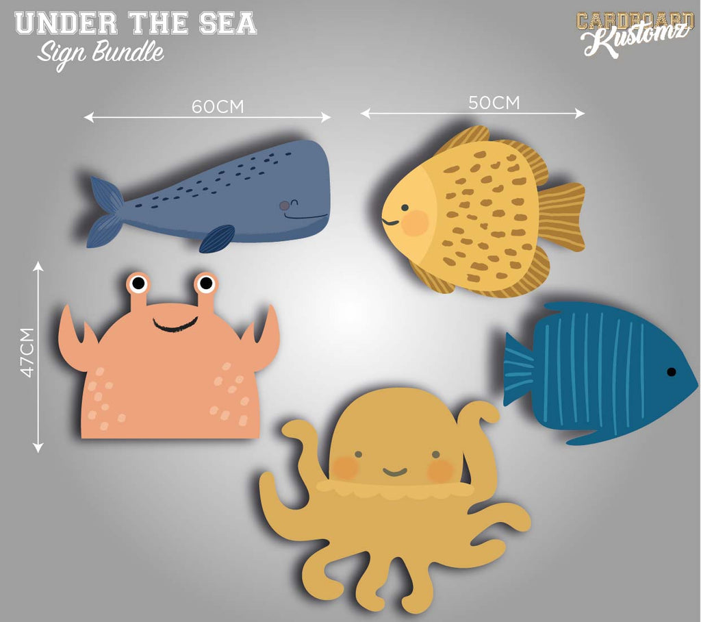Under The Sea Mini Party Cutouts Party Props - Set Of 5 Part ...