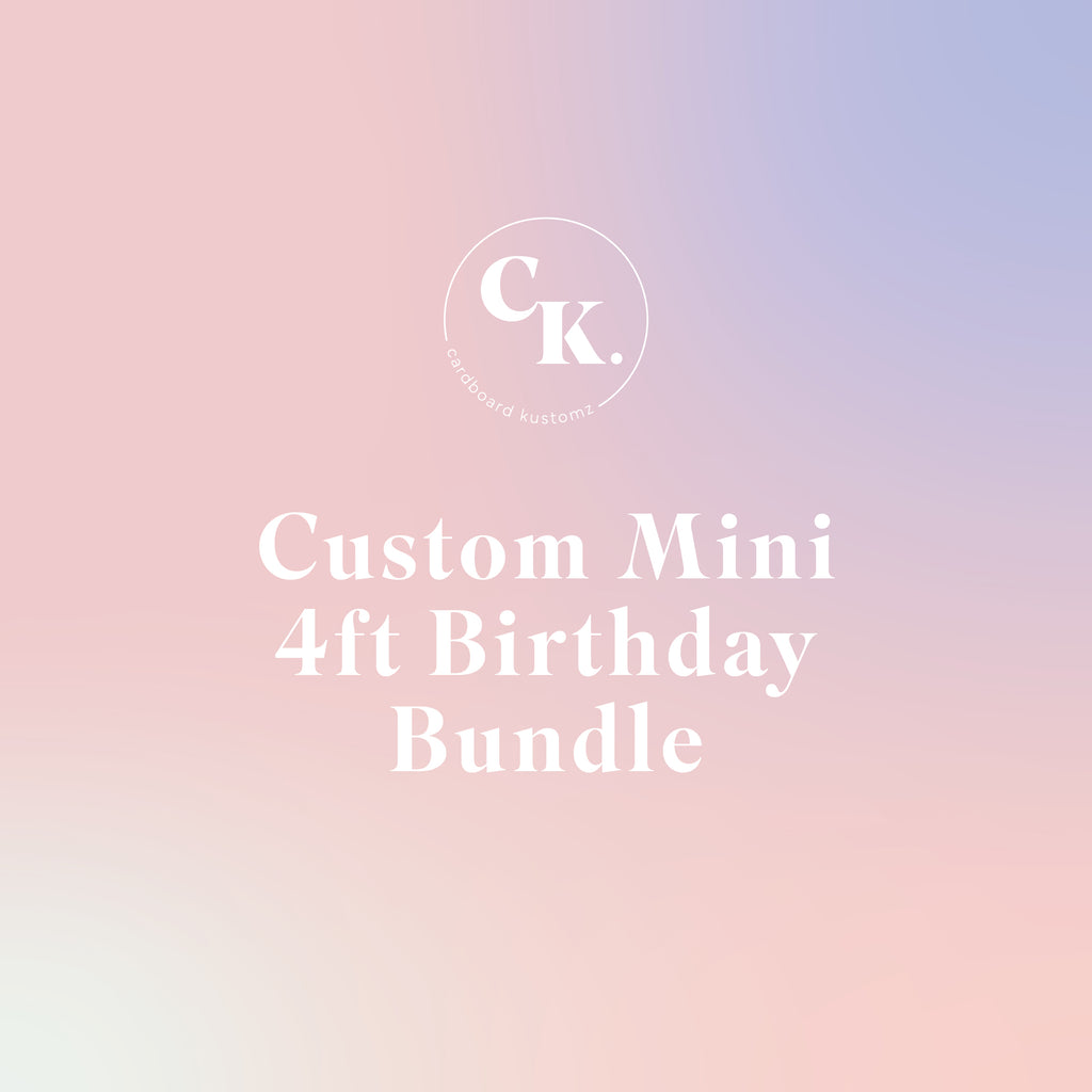 Custom Mini Birthday Bundle | Personalised 4ft Set – Cardboard Kustomz
