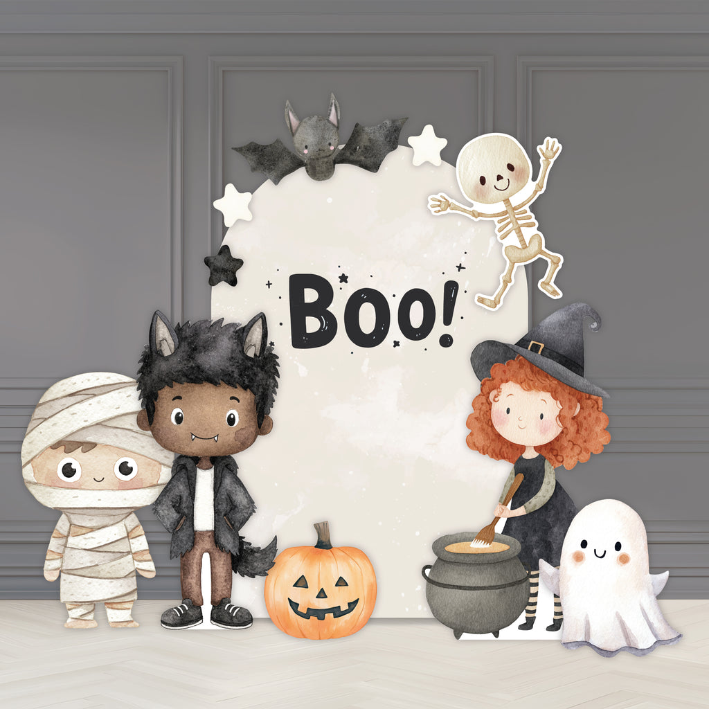 Halloween Cute Boo Mini 4ft Birthday Bundle, DIY Party Pack – Cardboard ...
