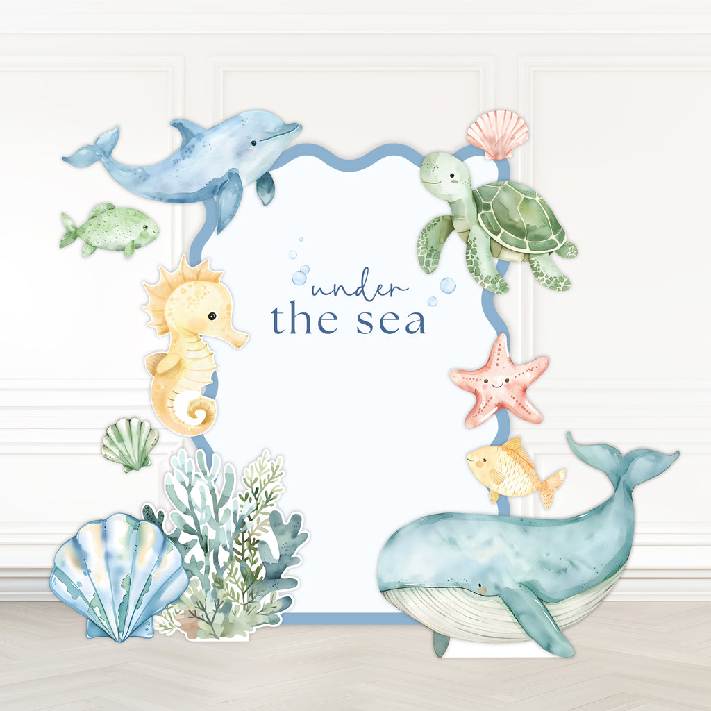 Under The Sea Mini 4ft Birthday Bundle, DIY Party Pack – Cardboard Kustomz