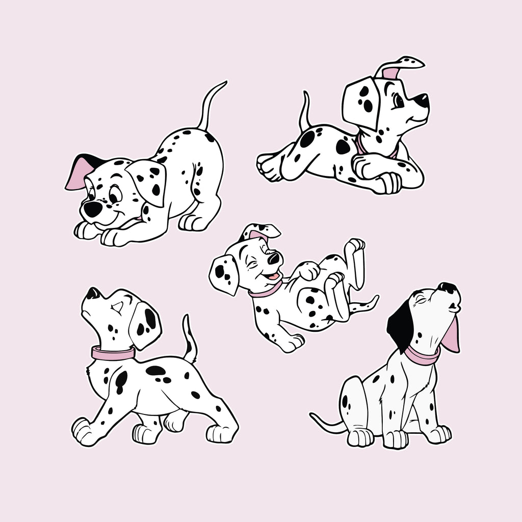 Mini Dalmatian Cut Outs | Set of Five Party Decor – Cardboard Kustomz