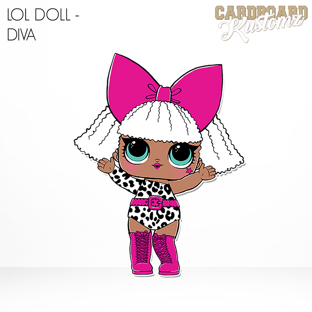 Lol Doll Diva Surprise - Cardboard Party Cut Out 4FT – Cardboard Kustomz