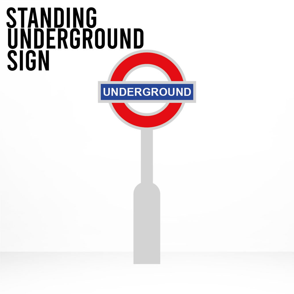 Customisable London Underground Standing Sign Post, Underground Sign C ...