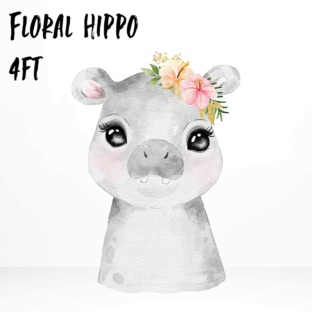 Floral Hippo Cardboard Cut Out – Cardboard Kustomz