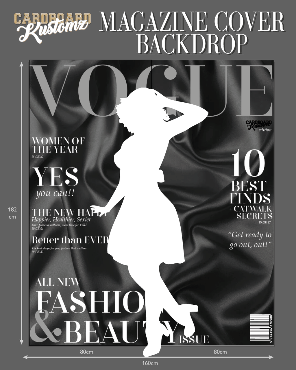 Magazine Party Backdrop Prop – Cardboard Kustomz