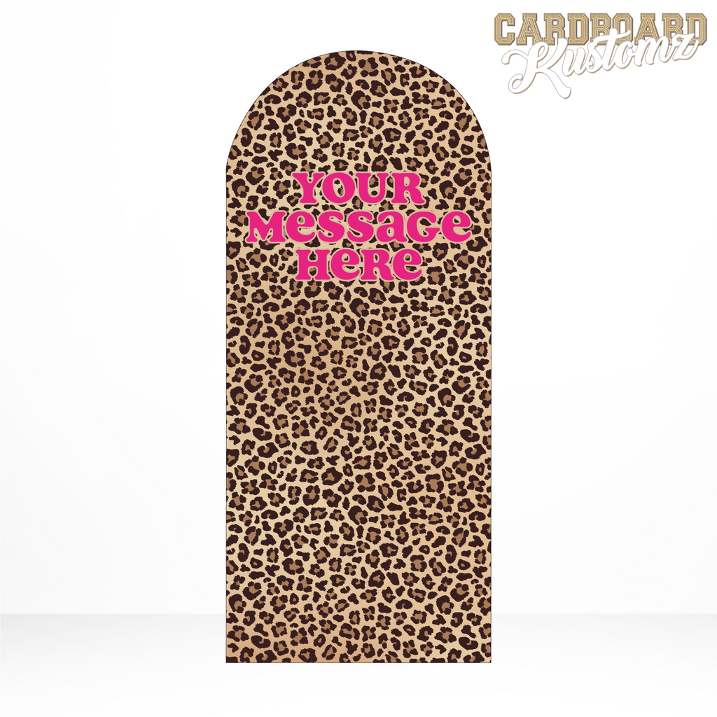 Customisable Leopard Repeat Cardboard Party Backdrop – Cardboard Kustomz