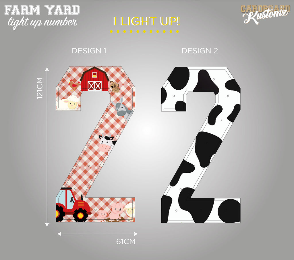 Farm LE Numbers Or Letters Prop 4FT – Cardboard Kustomz