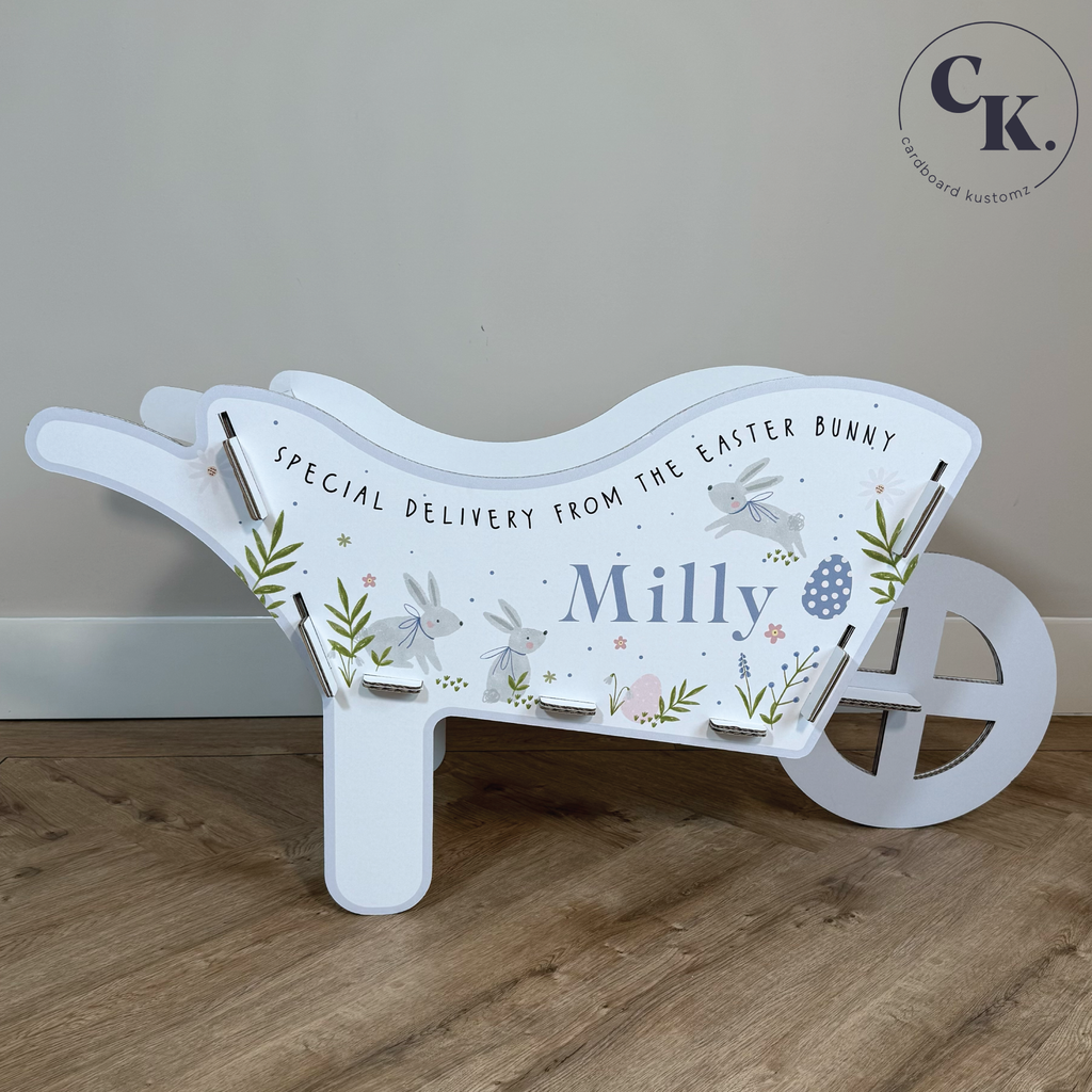 Easter Wheel Barrow Egg Cart, Bunny - Cardboard Party Prop – Cardboard ...