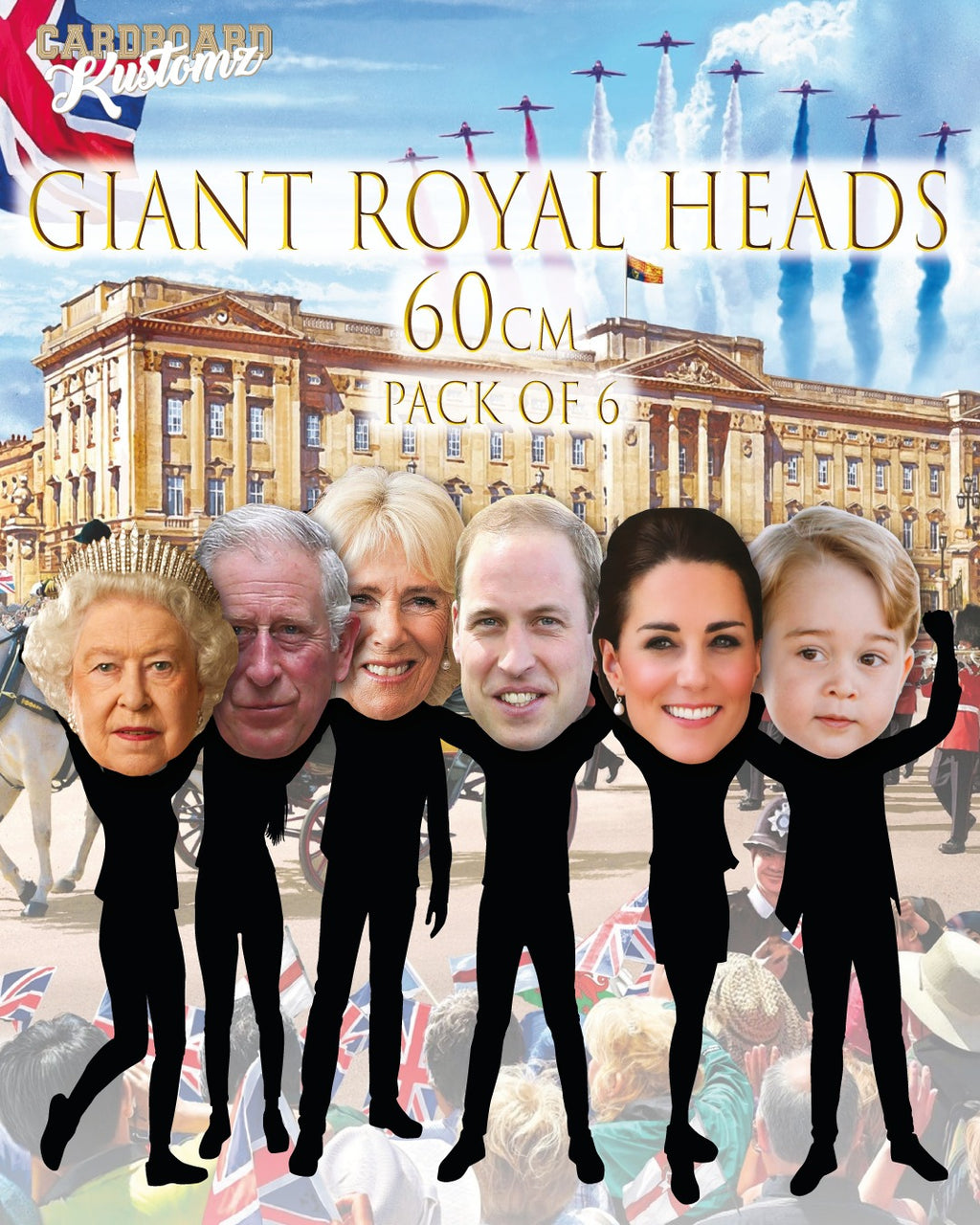 Giant Heads Party Prop 60CM – Cardboard Kustomz