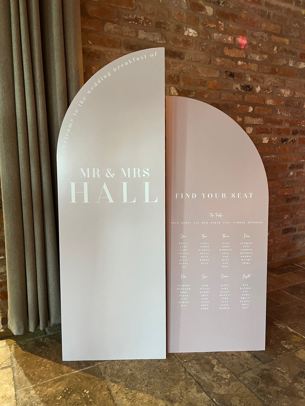 Welcome Sign & Table Plan – Cardboard Kustomz