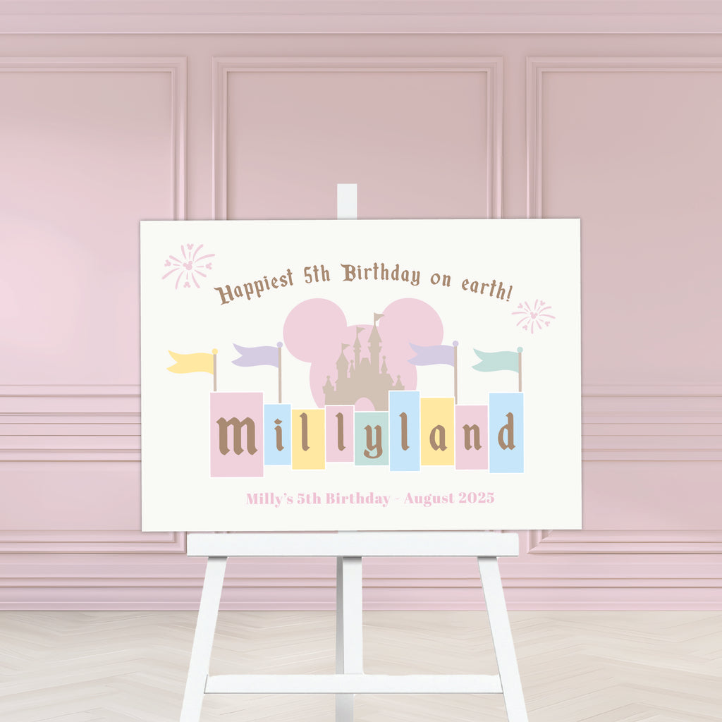 Fairytale Welcome Sign - Cardboard Party Welcome Sign 4CM – Cardboard ...