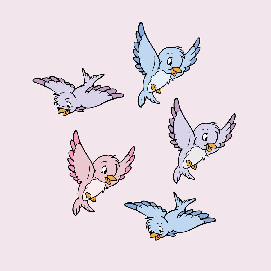 Disney Princess Birds, Five Mini Cutouts – Cardboard Kustomz