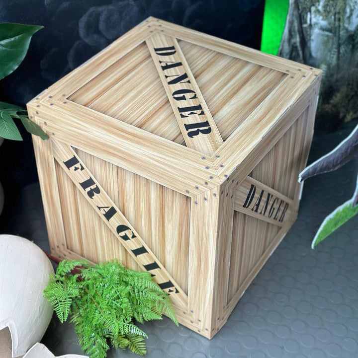 Fragile Danger Dinosaur Printed Cubes, Party Blocks – Cardboard Kustomz