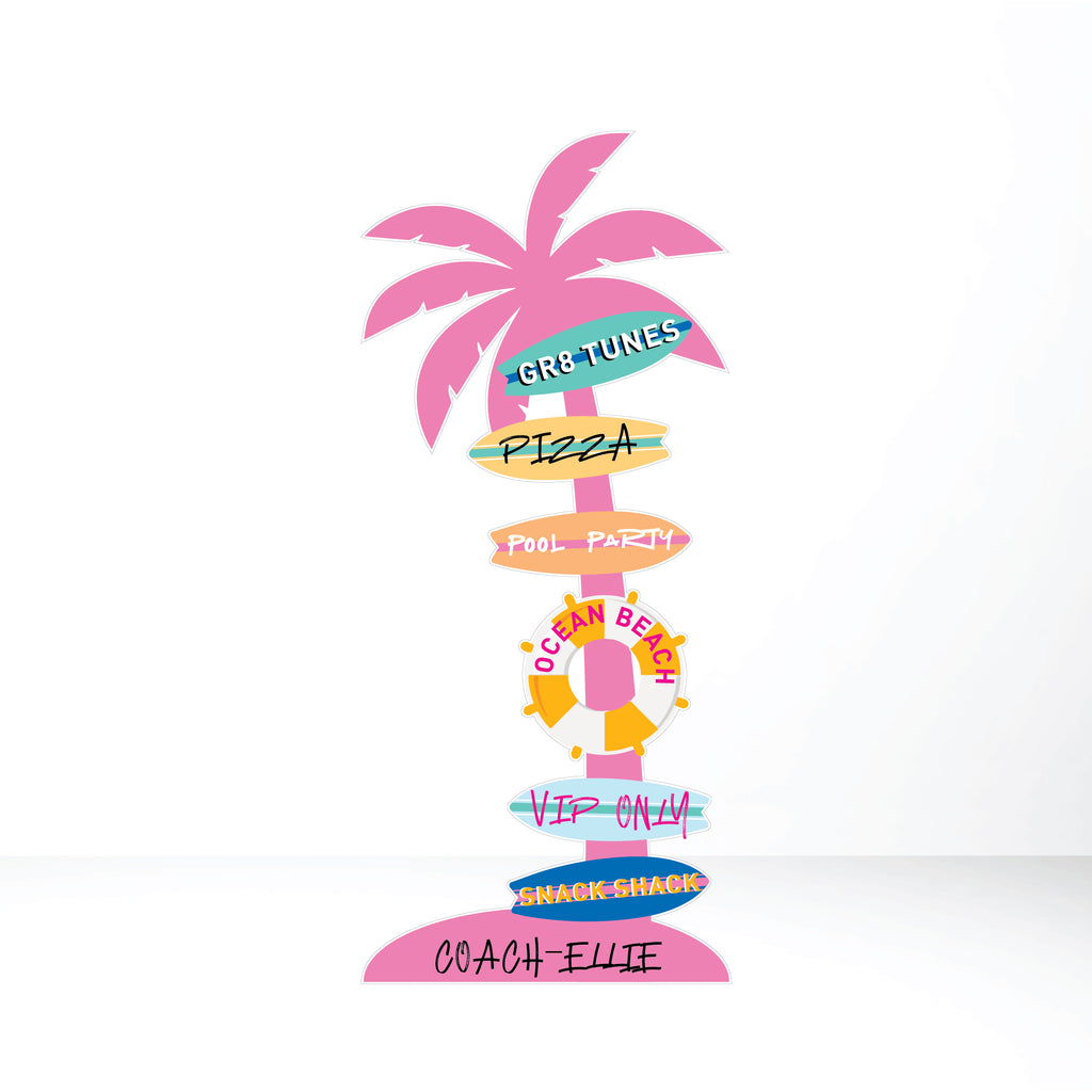 Customisable Coachella/Festival Palm Tree Sign Cut Out Party ...