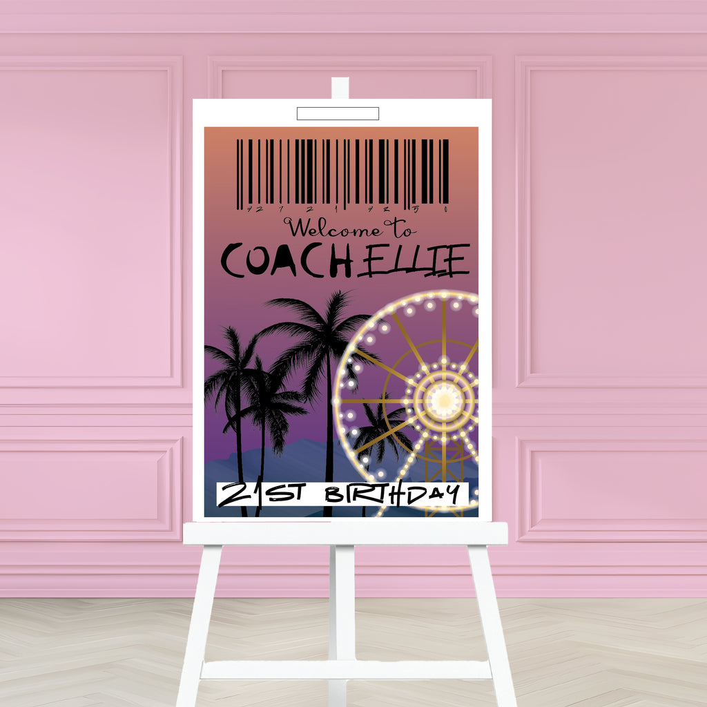 Customisable Coachella/Festival Welcome Board Sign Party Pro ...
