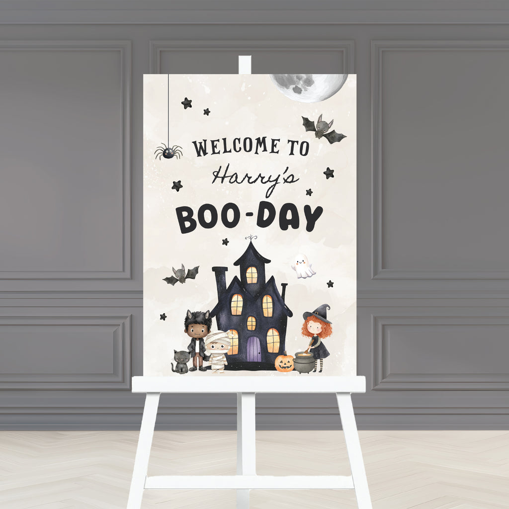 Halloween BooDay, Birthday Welcome Sign – Cardboard Kustomz