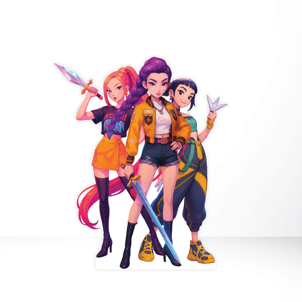 Huntrix Group Cut Out | Demon Hunters Party Decor – Cardboard Kustomz