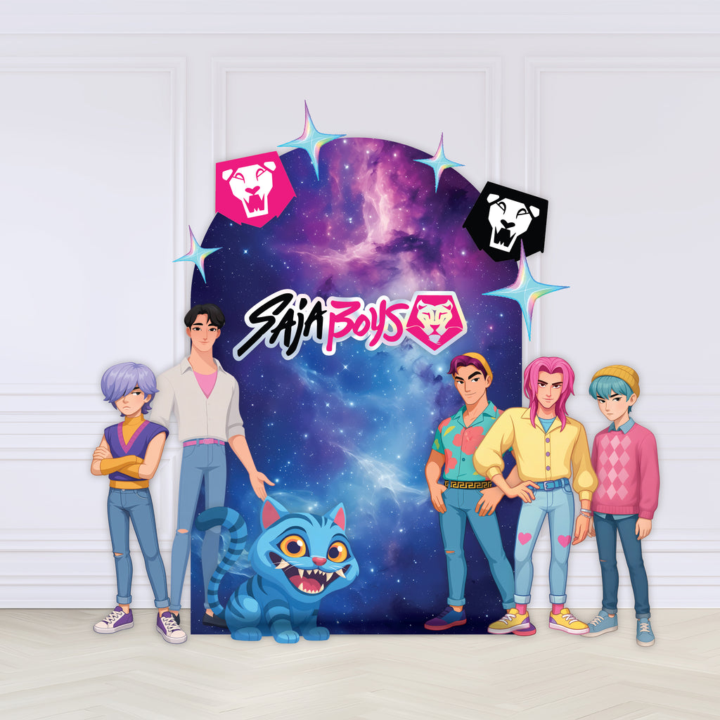 Demon Hunters Boys Mini 4ft Birthday Bundle, DIY Party Pack – Cardboard ...