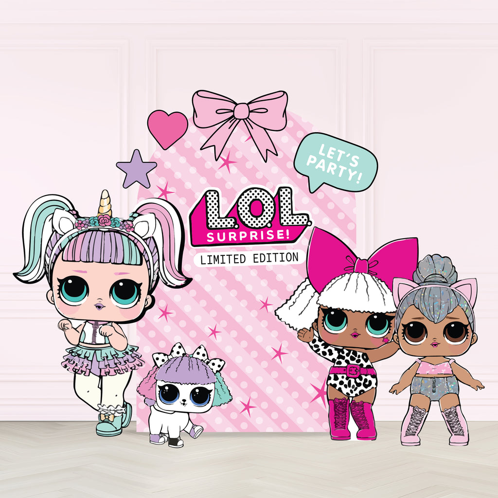 Mini Unicorn Doll Birthday Bundle | Backdrop and Cut Outs – Cardboard ...