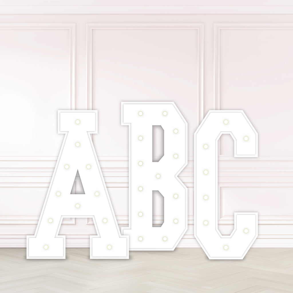 4ft Light Up Letters | LED Event Party Decor – Cardboard Kustomz