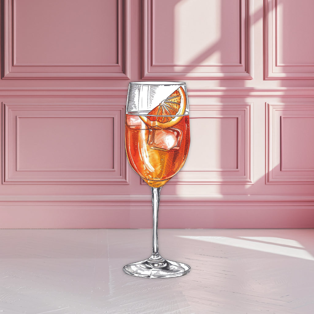Aperol Spritz , Cocktail - Cardboard Party Cut Out 4CM – Cardboard Kustomz