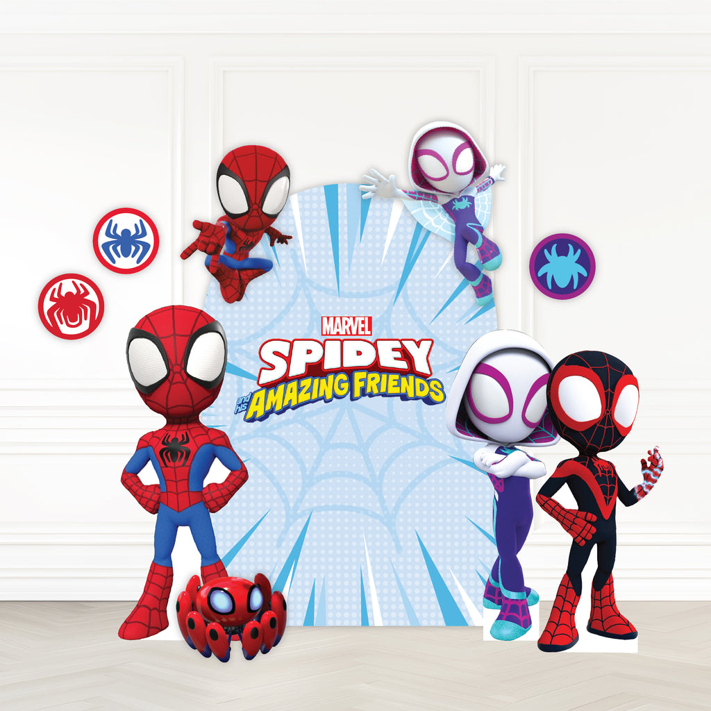 Mini Spidey Birthday Bundle | Backdrop and Cut Outs Set – Cardboard Kustomz