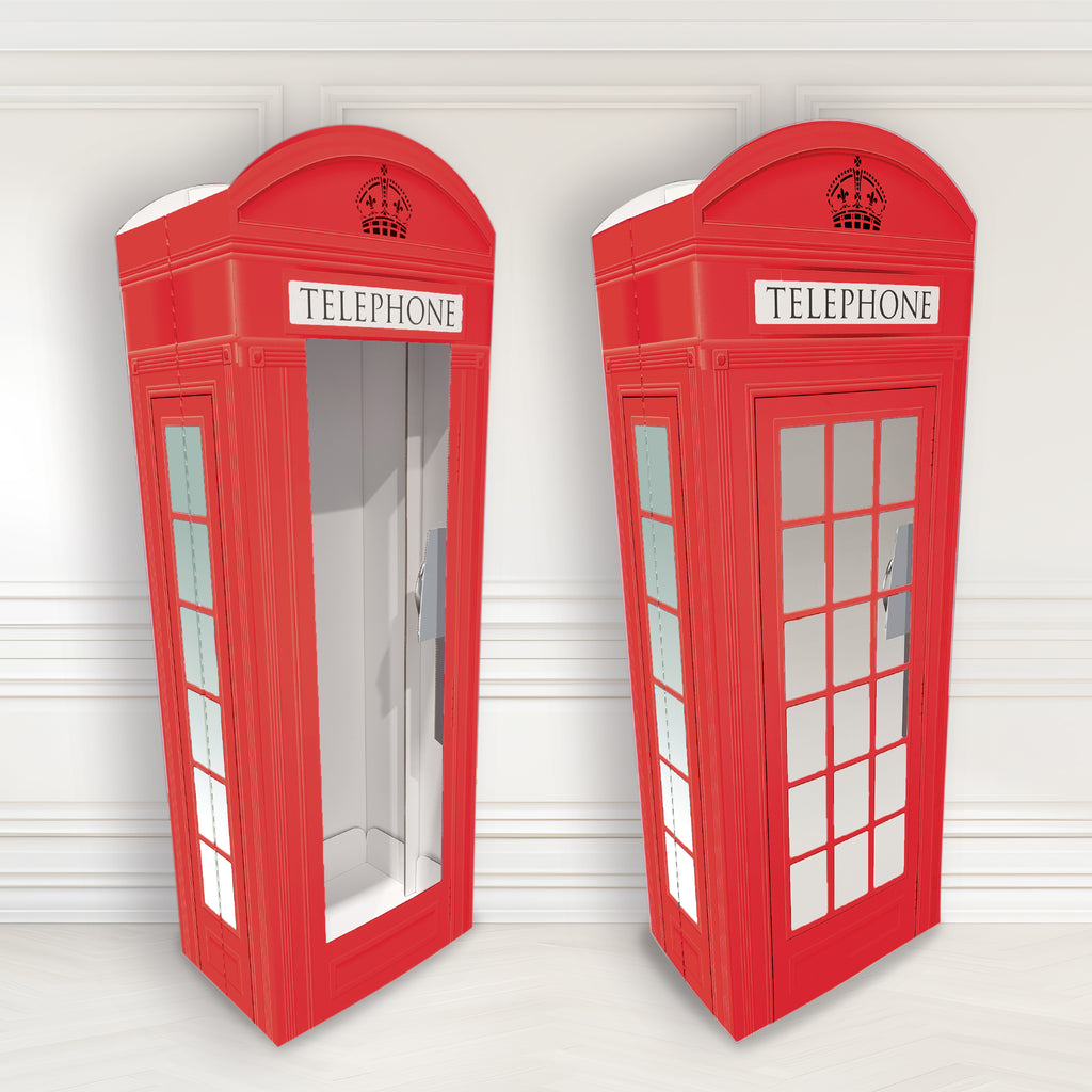 Full Size Telephone Box Photo Box - Red Party Photo Box Prop ...