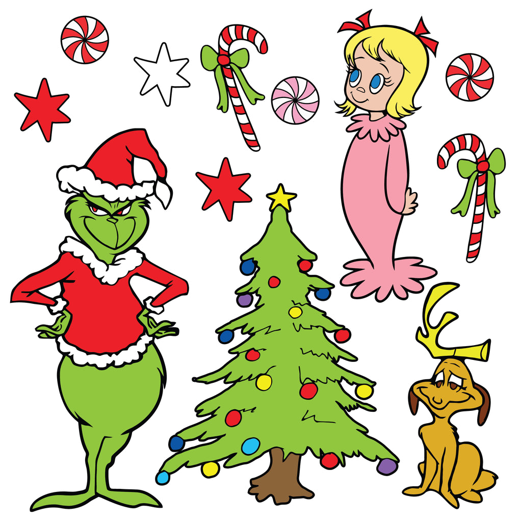 Green Christmas Mini Cut Outs Bundle | Festive Display Set – Cardboard ...