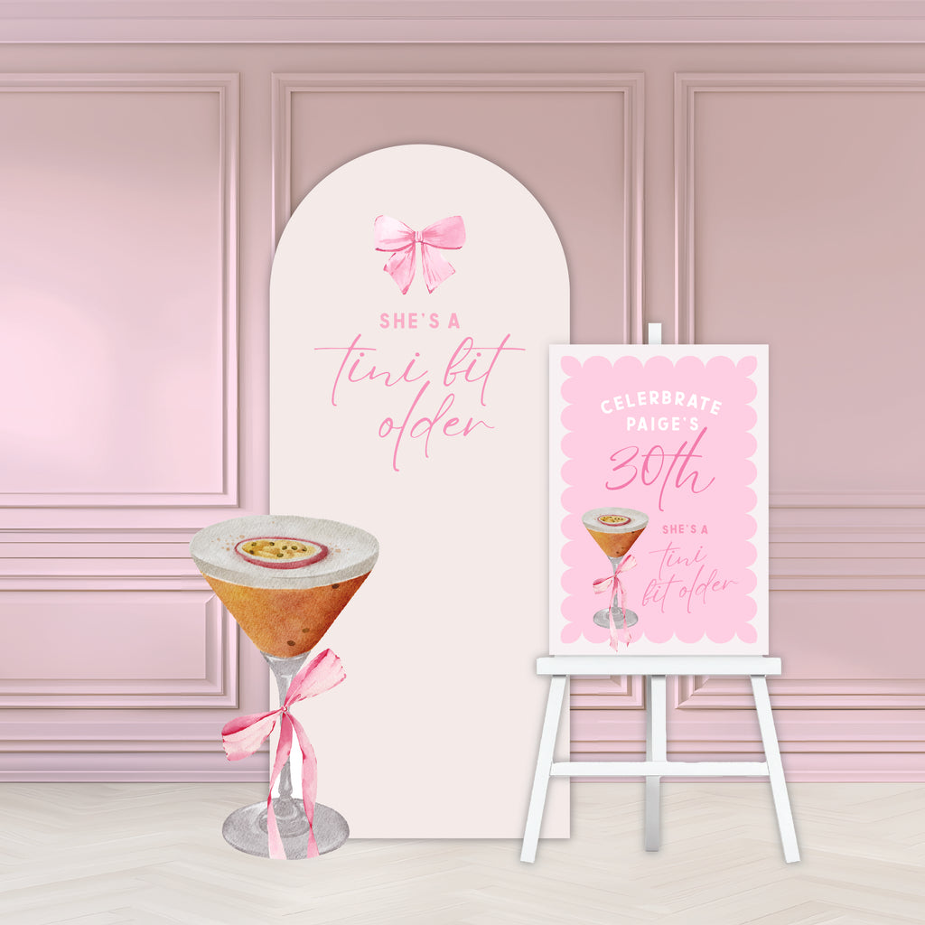 Passionfruit Bundle, Tini Bit Older, backdrop, welcome sign and cut ou ...