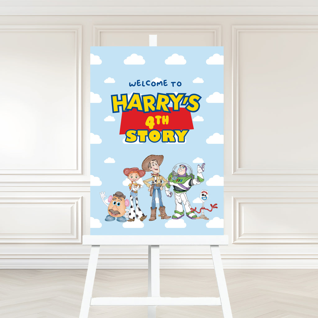 Toy Birthday Welcome Board | Personalised A1 A2 Sign – Cardboard Kustomz
