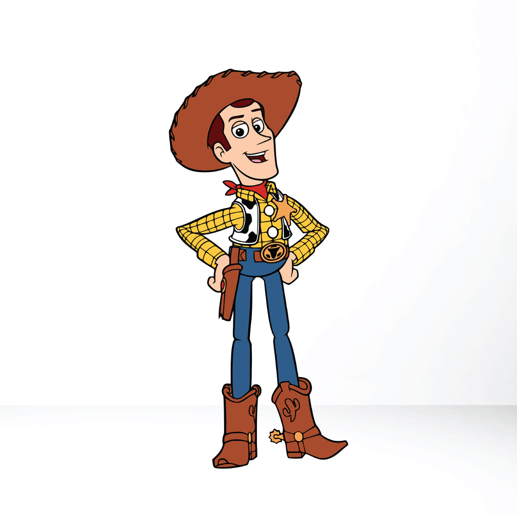 4Ft Woody - Solid Colour, Toy Story - Cardboard Party Cut Out ...