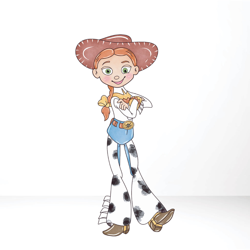 Jessie Toy Cut Out | Watercolour 4ft Party Prop – Cardboard Kustomz