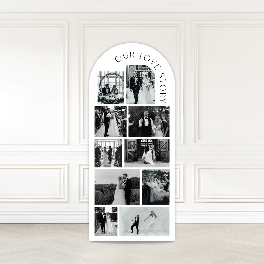 6ft Photo Collage Arch Backdrop | Personalised Display – Cardboard Kustomz