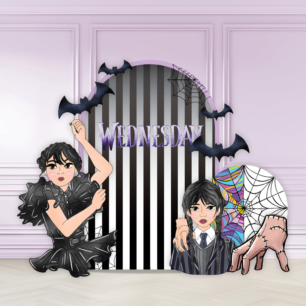Wednesday Addams Mini 4ft Birthday Bundle, DIY Party Pack – Cardboard ...