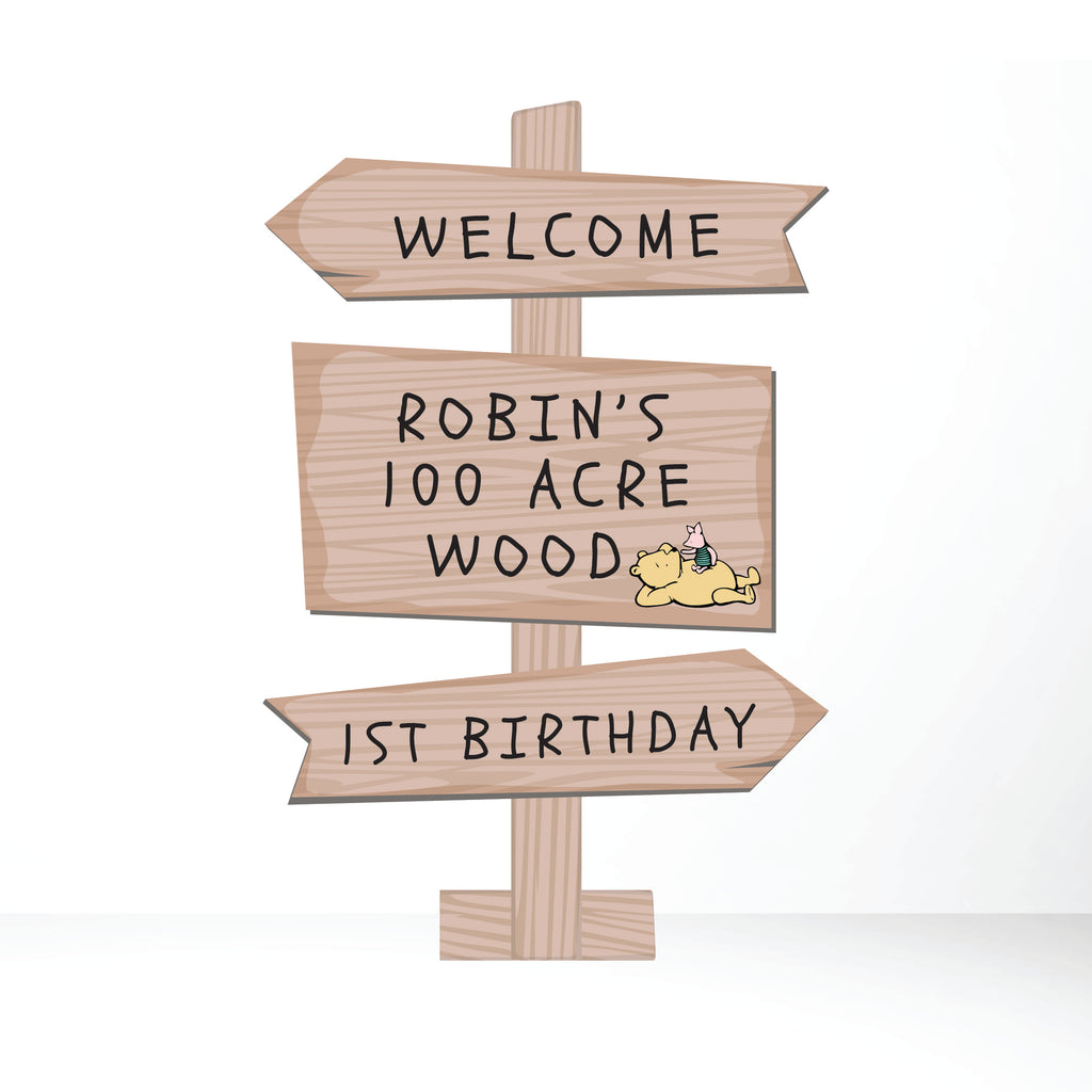 Honey Pot Bear Arrow Sign – Cardboard Kustomz