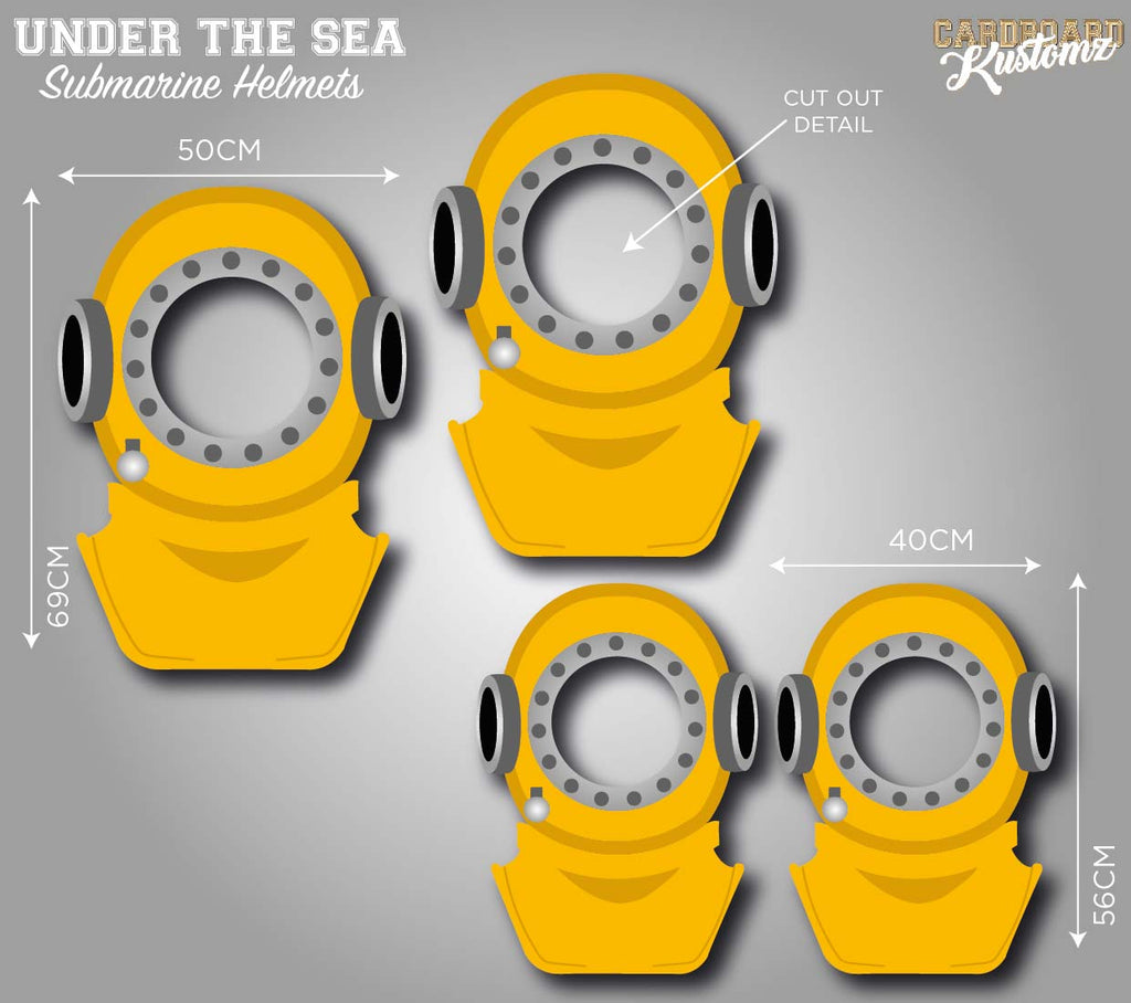 Under The Sea Party Scuba Diver Helmets Party Props – Cardboard Kustomz