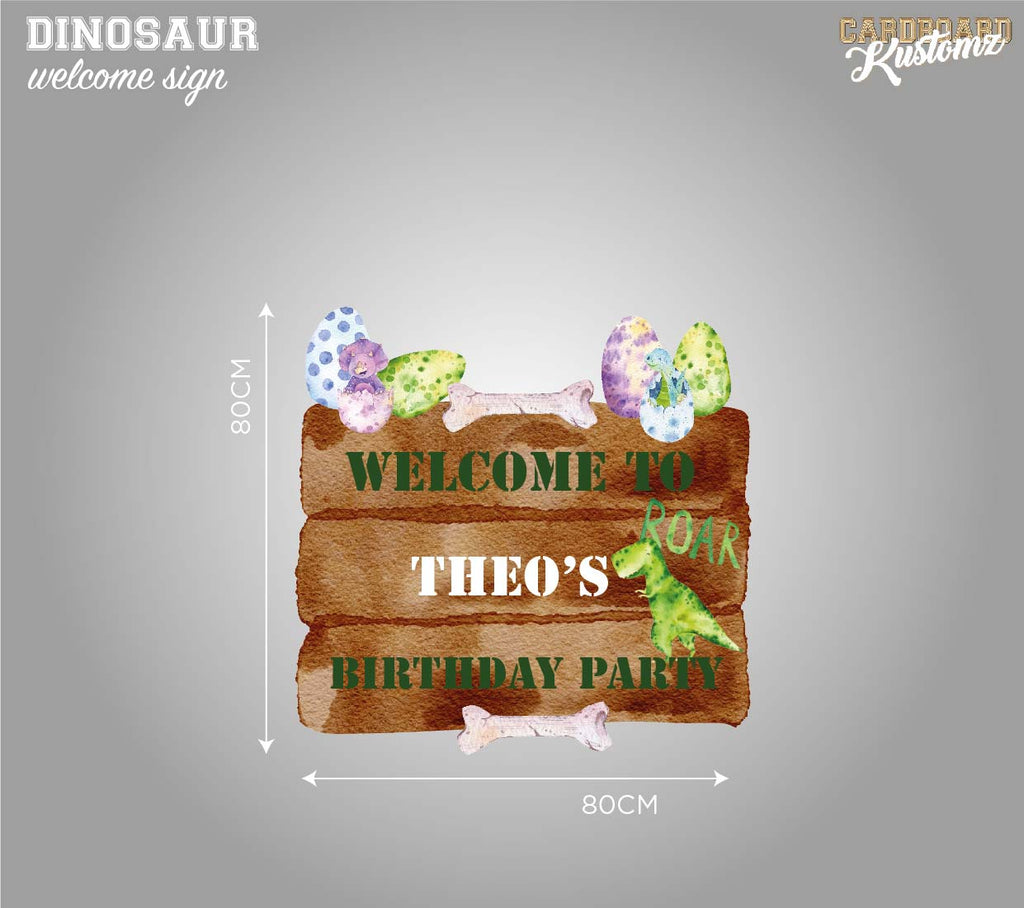 Dinosaur Welcome Sign – Cardboard Kustomz